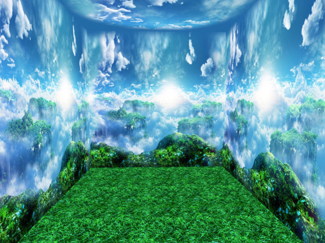 Second Life Marketplace - Skybox - Fantasy Green rocks - 3 prim